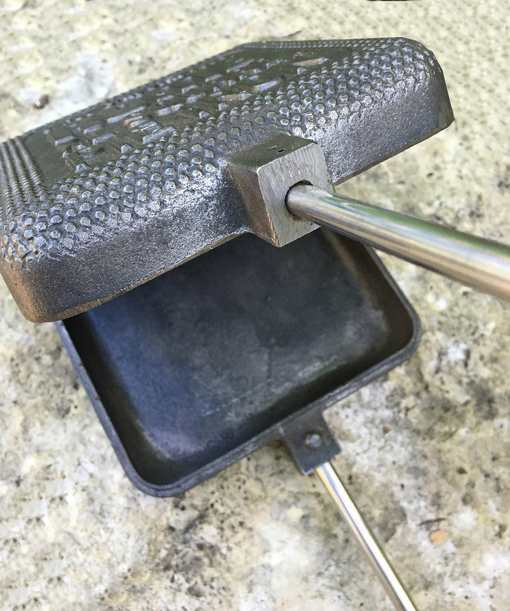 XL Square Cast Iron Pie Iron - Original By Rome #1760XL