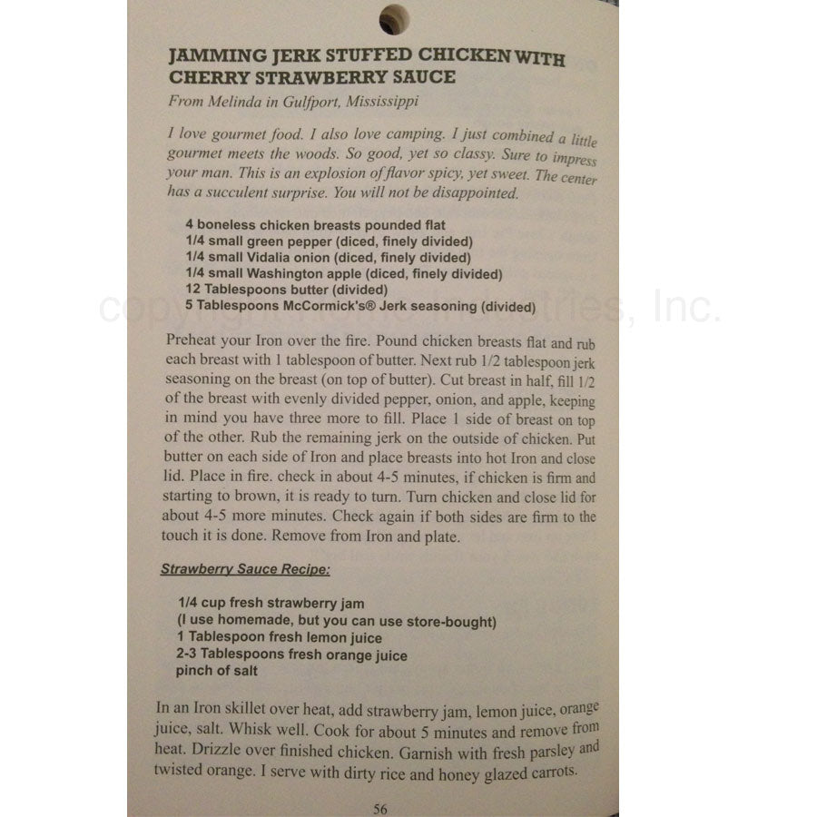 Creative Pie Iron Cooking Recipe Book - By Richard O'Russa